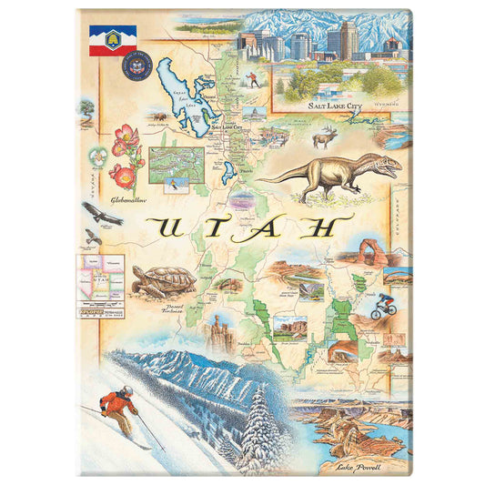 Utah State Map Magnets - Xplorer Maps