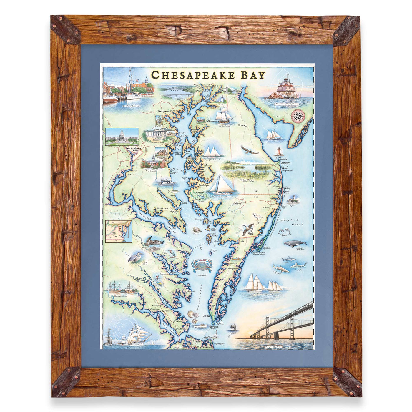 Chesapeake Bay Map Print 18x24 | Xplorer Maps