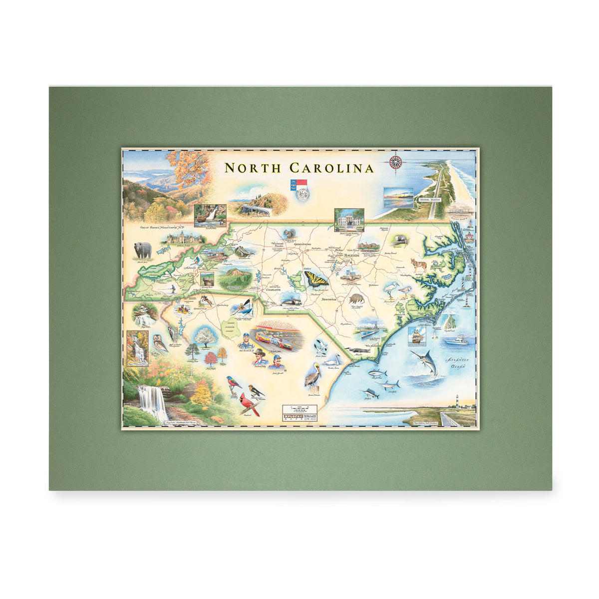 North Carolina State Mini-Map - Xplorer Maps