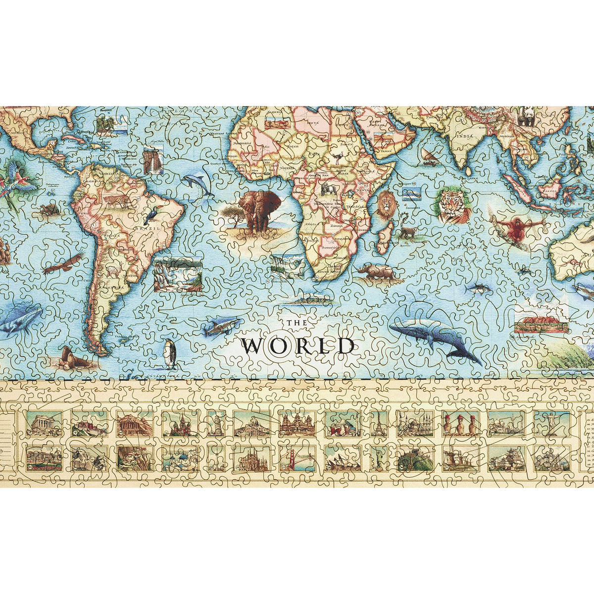 The World Map Wood Puzzle - Xplorer Maps